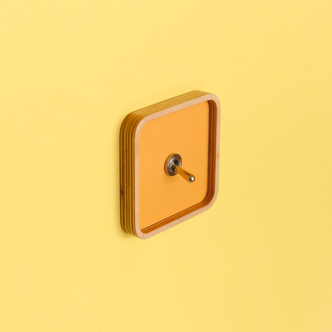 Single Color Square Plywood Minimal Light Switch - Etsy