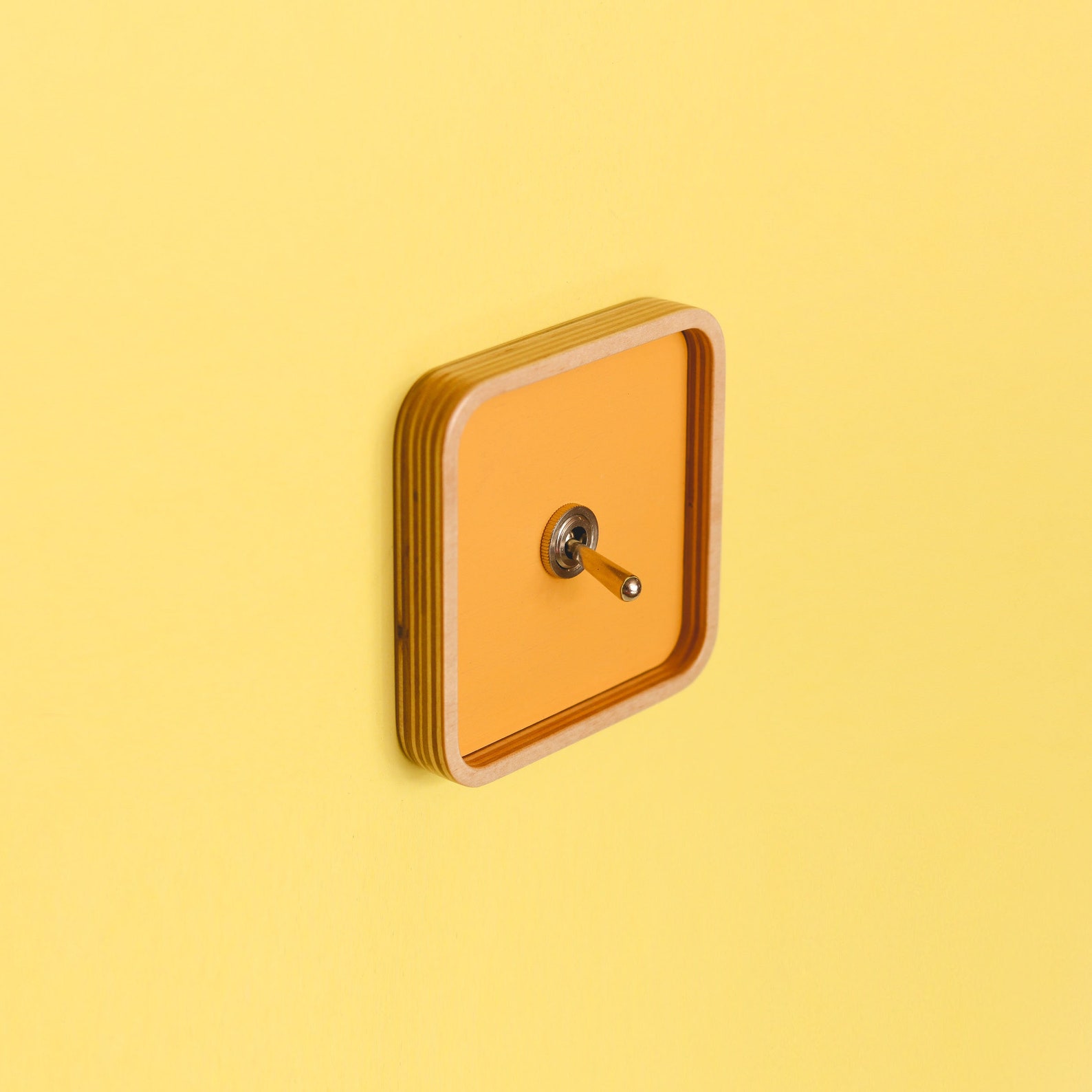Single Color Square Plywood Minimal Light Switch - Etsy