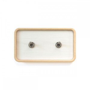 Double Square Vintage Stylish Plywood Light Switch Retro Lighting ...