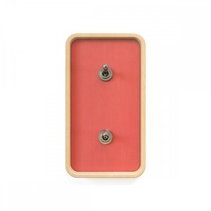 Double Square Vertical Vintage Stylish Plywood Light Switch Retro ...