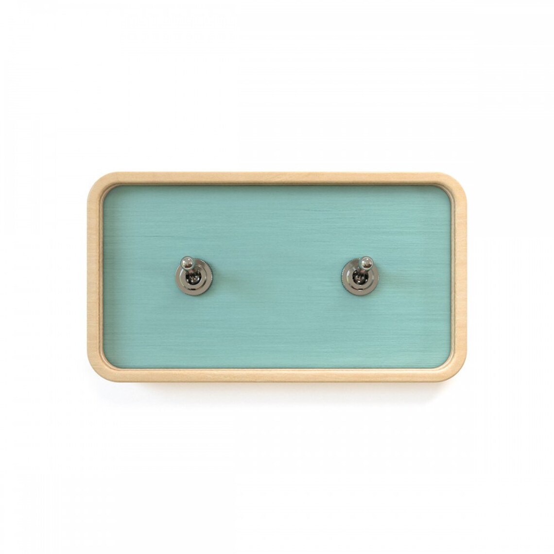 Double Square Vintage Stylish Plywood Light Switch Retro Lighting ...