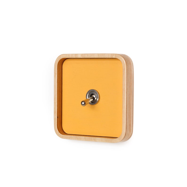 Single Color Square Plywood Minimal Light Switch - Etsy