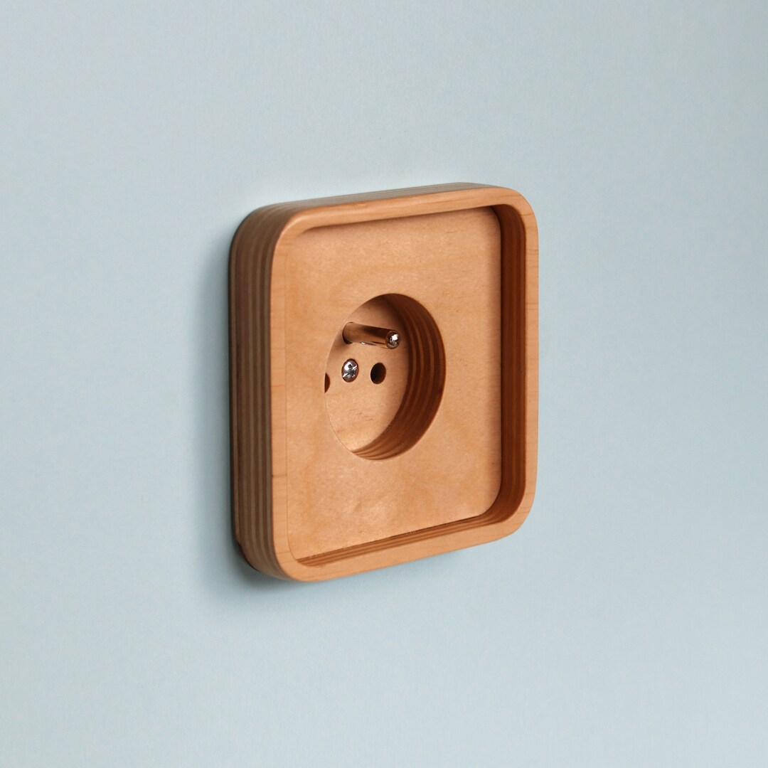 Single Square Retro Plywood Socket - Etsy