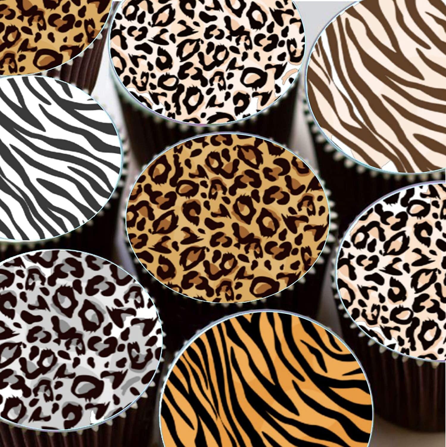 Leopard/cheetah Animal Print Round Edible Cake Decorations - Etsy