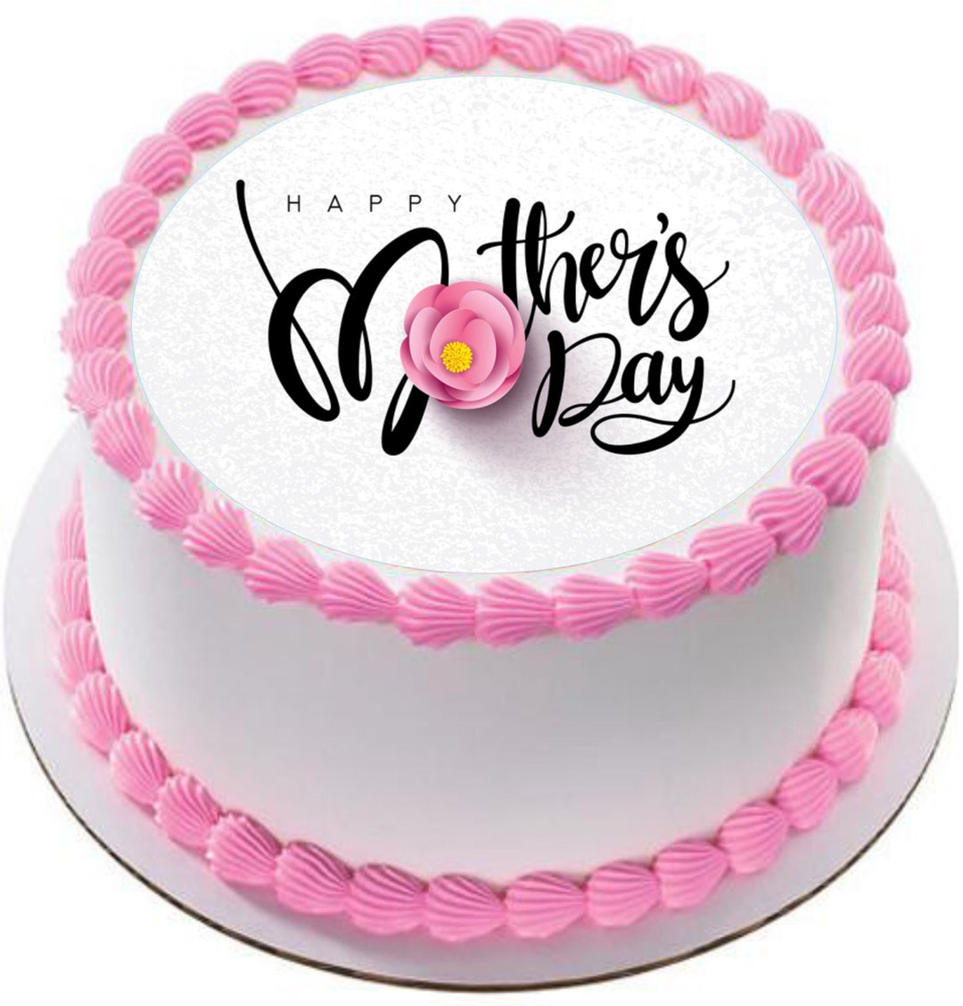 Mother's Day 7.5" (19cm) Round Edible Cake Topper Decoration - Etsy