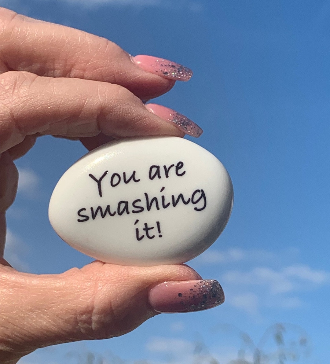 You Are Smashing It, Pocket Hug Pebble, Decorated Stone, Present ...