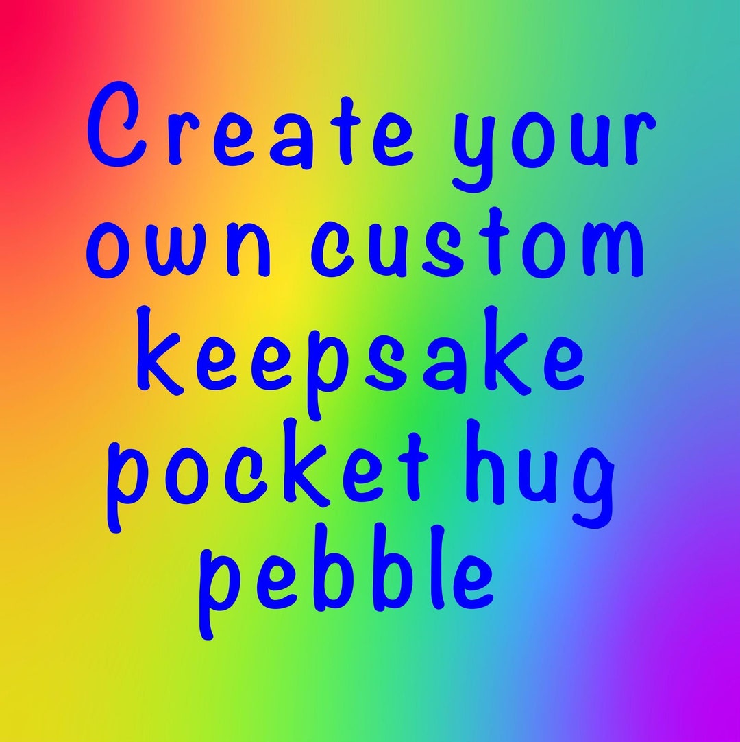 Custom Creation, Personalised, Pocket Hug Pebble, Decorated Stone ...