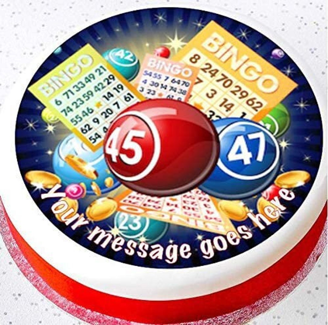 Bingo 19 Cm (7.5") Round Edible Cake Topper and Printed With Your ...