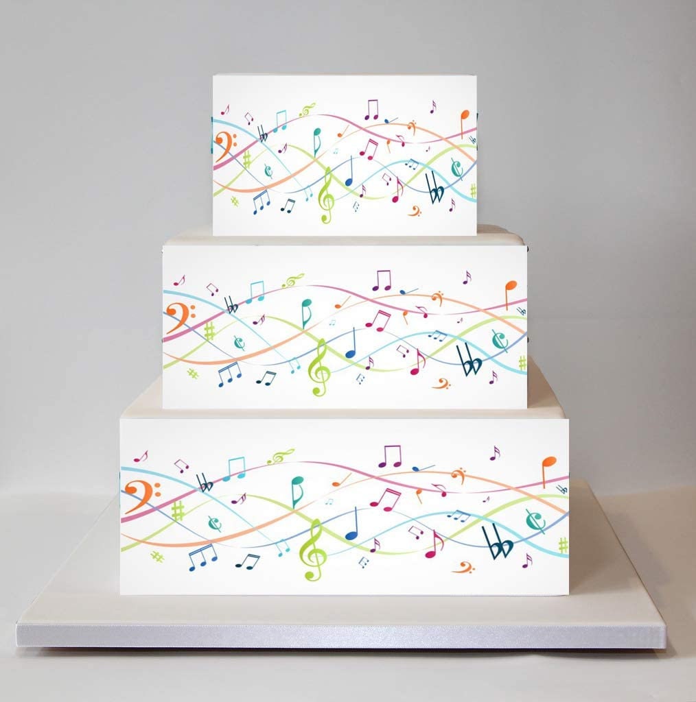 Musical Notes Patterned Edible Cake Band/ribbon on Fondant Icing - Etsy