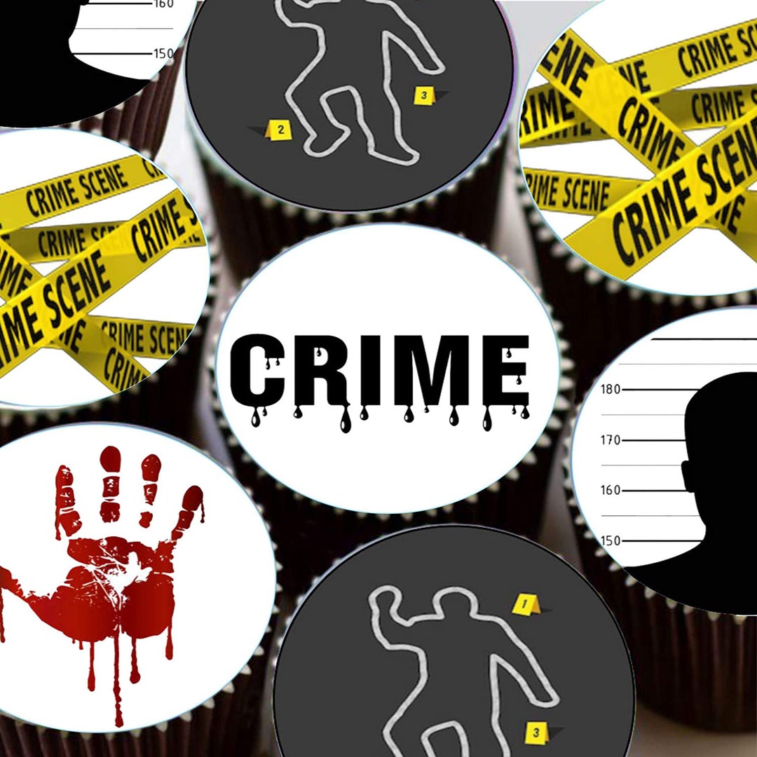 Digital Copy 24 Crime Scene Cake Decorations - Etsy