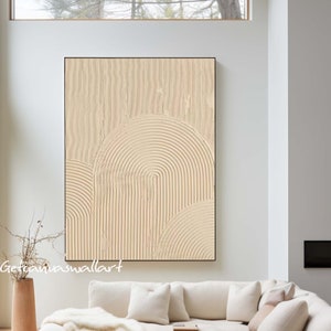 Beige Arch Wall Art Beige Texture Wall Art Light Beige Minimalist ...