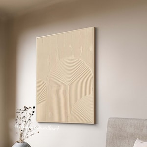 Beige Arch Wall Art Beige Texture Wall Art Light Beige Minimalist ...