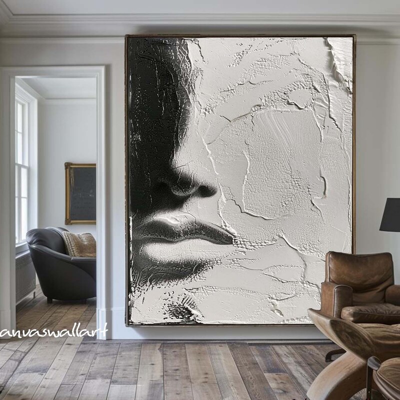Large Canvas Face Art - Etsy