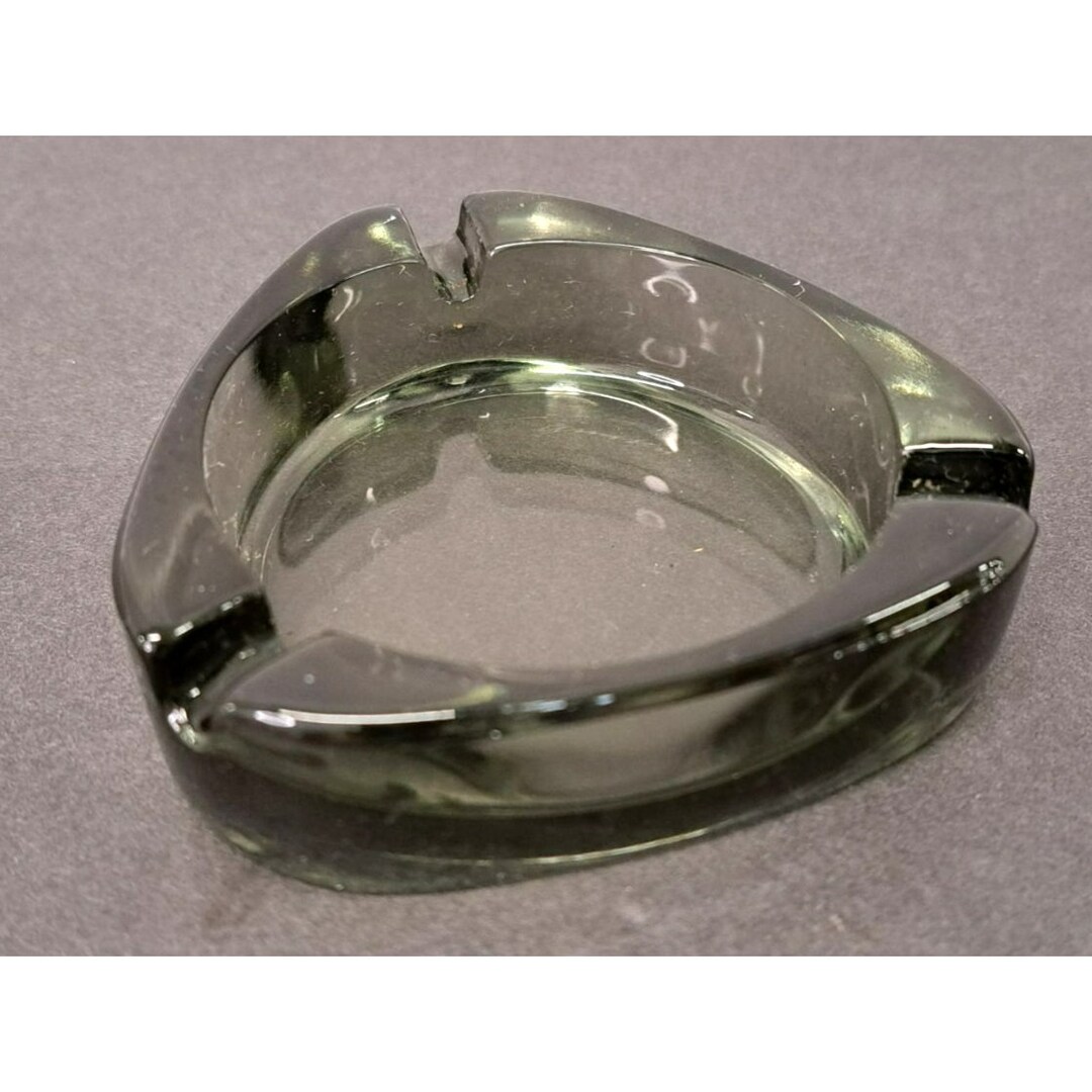 Vintage Collectible MCM Smoke Color Triangle Glass Ashtray 1970s RARE ...