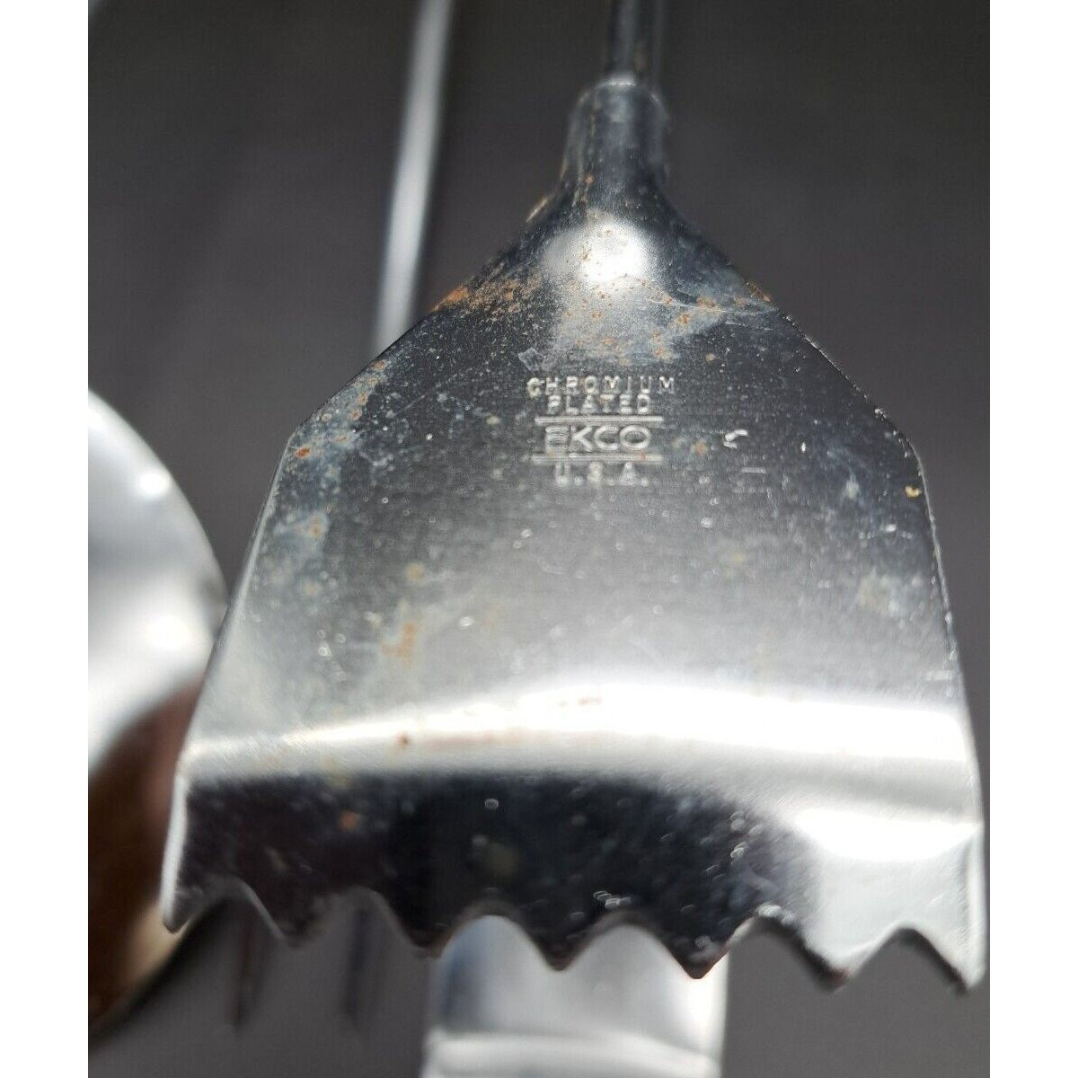 Vintage Yellow Ekco BBQ Utensils Tools Spatula Fork Tongs Chromium ...