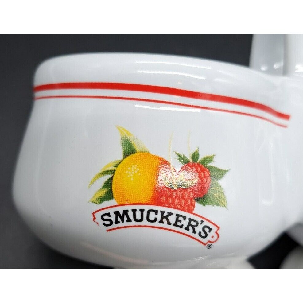 Vintage J. M. SMUCKERS Co. Double JAM/JELLY Jars W/2 Serving Spoons ...