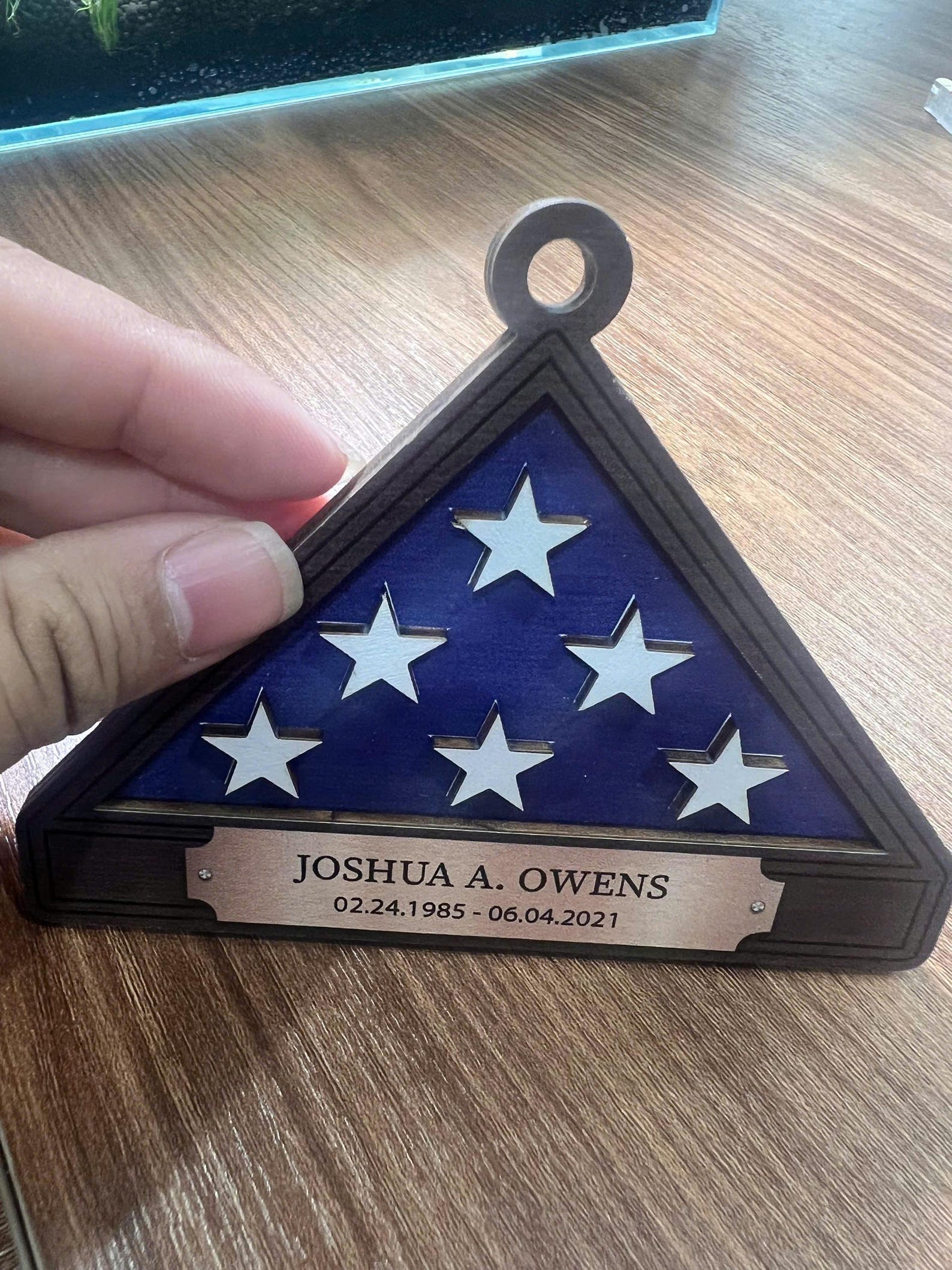 Personalized Military Memorial Flag Ornament, Custom Veteran Tribute ...