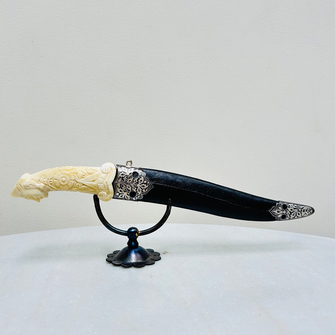 Indian Handcrafted Turkish Mughal Islamic Queen Head Hilt Dagger With ...