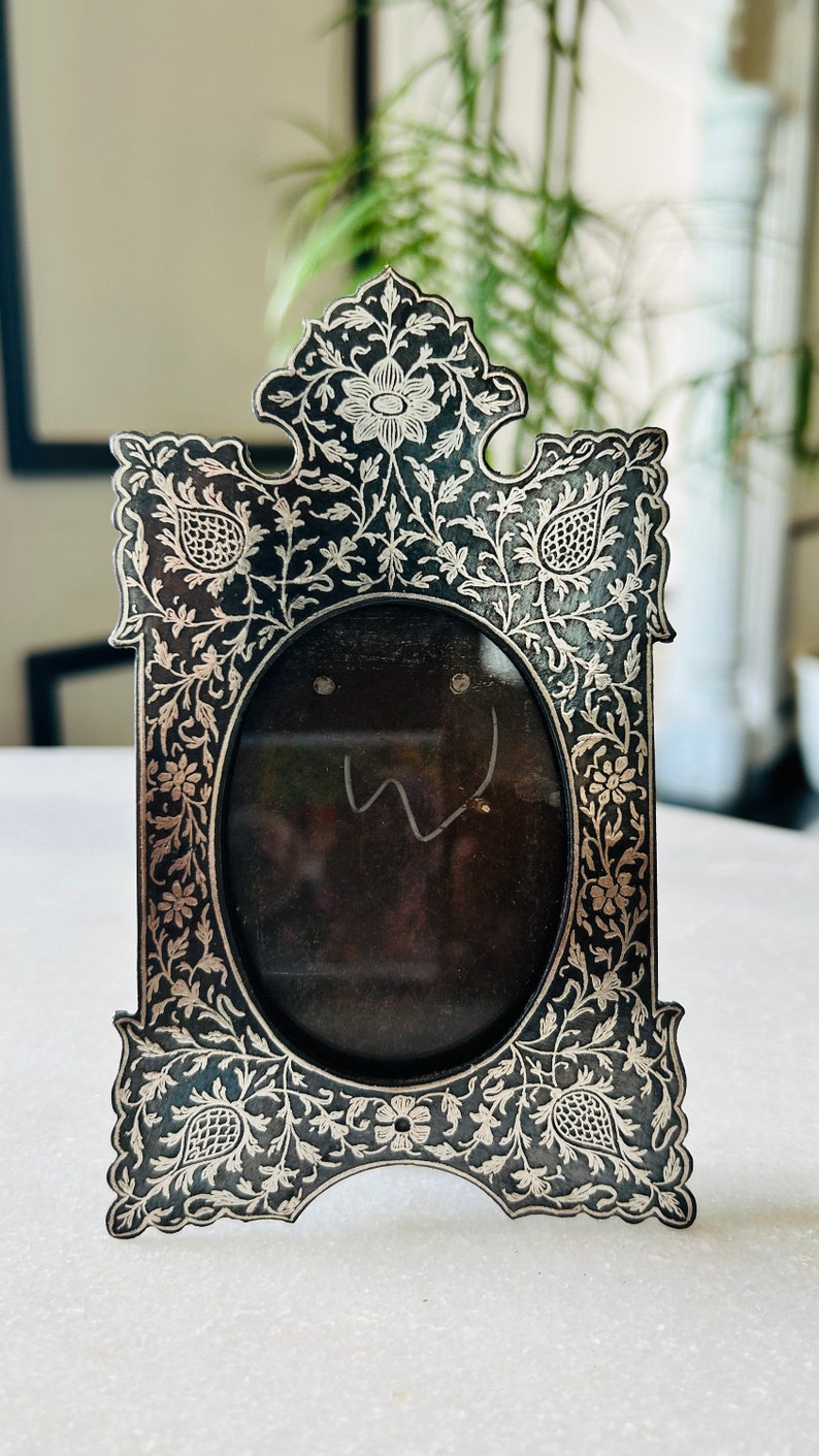 Vintage Indo Persian Original Picture Frame Featuring Silver - Etsy