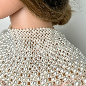 Bridal Wedding Pearl Cape in White|pearl Necklace|bridal Pearl Chain ...