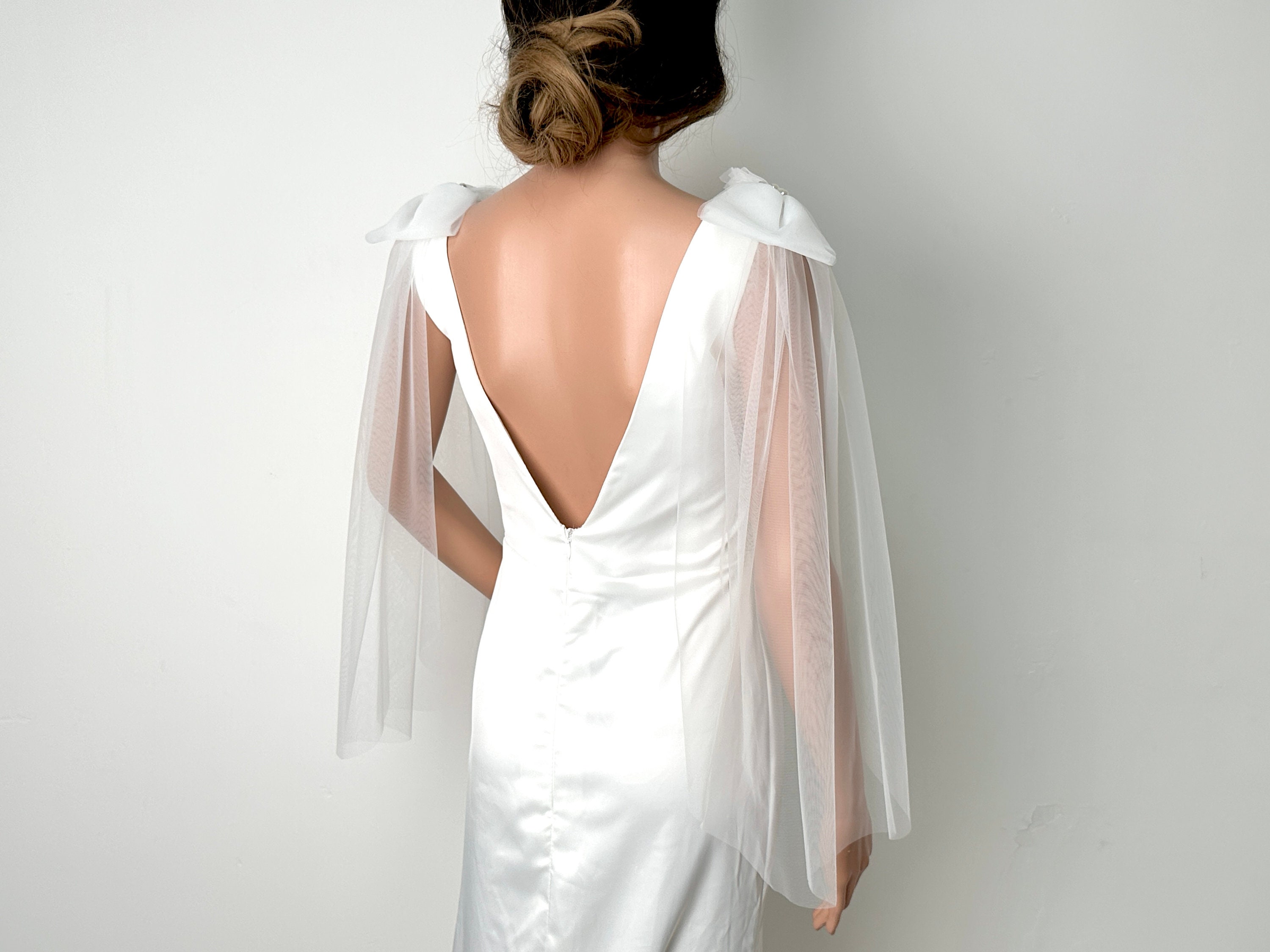 Bow Shoulder Yarn |bridal Shoulder Decoration| Modern Wedding Cape ...