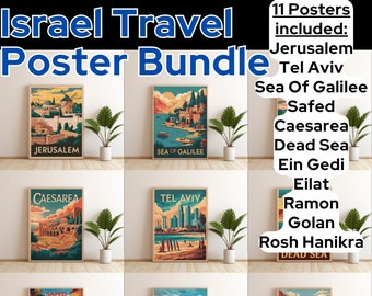 Sea of Galilee Travel Poster Digital Download, Retro Style Israel ...