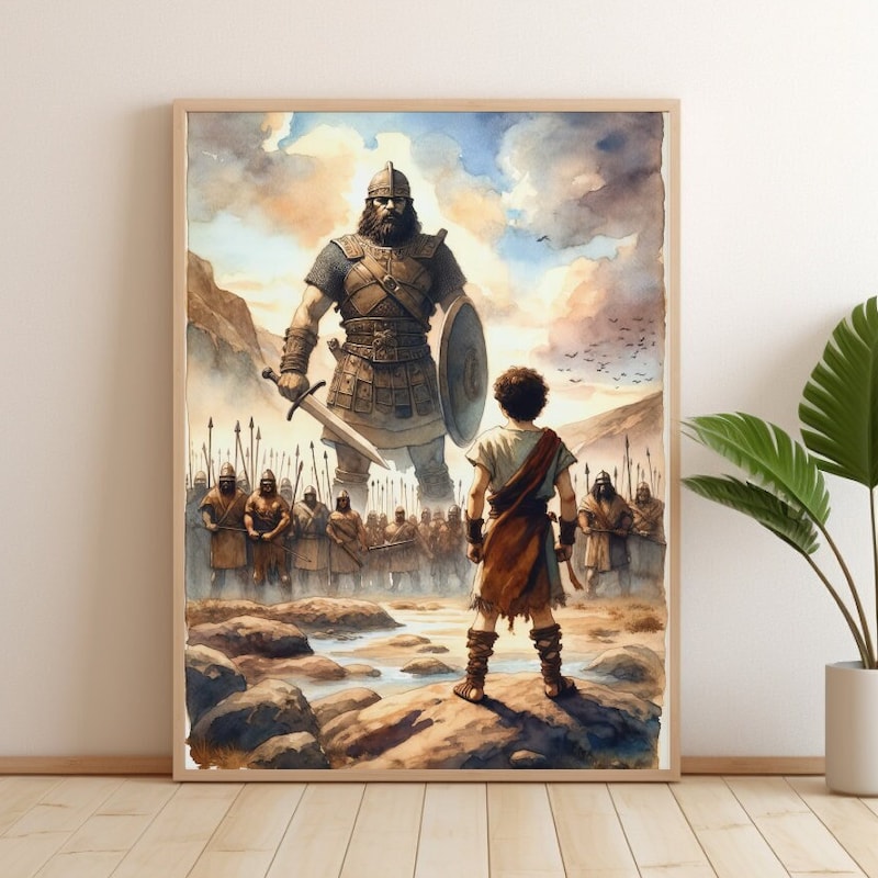 David and Goliath - Etsy