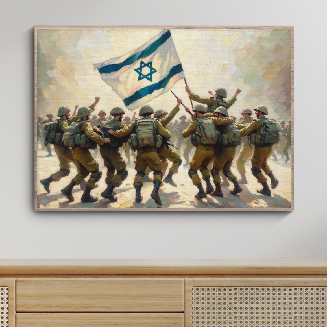 IDF Soldiers Painting Digital Download, IDF Dancing With the Flag Print ...