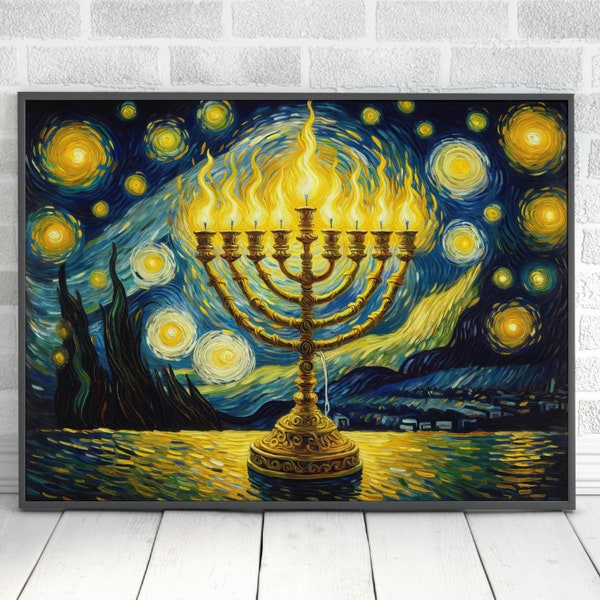 Menorah Wall Art - Etsy