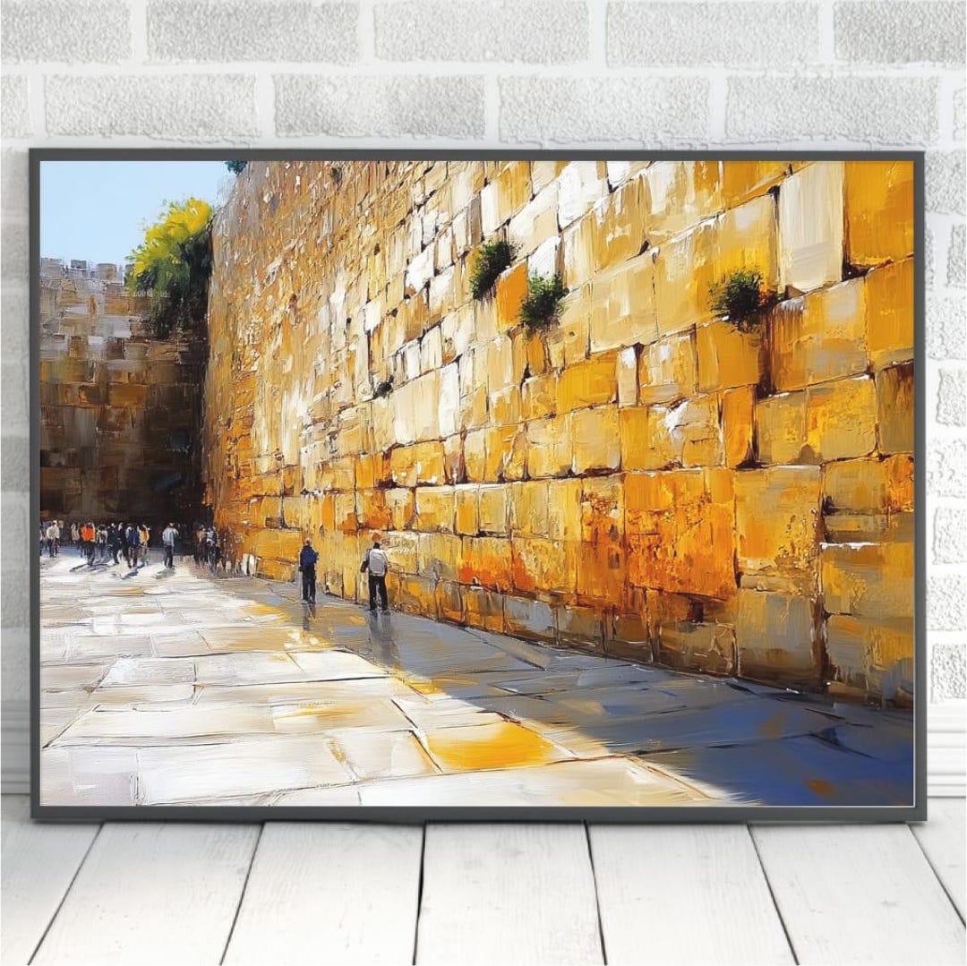 Kotel Painting Digital Download, Modern Jewish Artwork, Judaica Wall ...