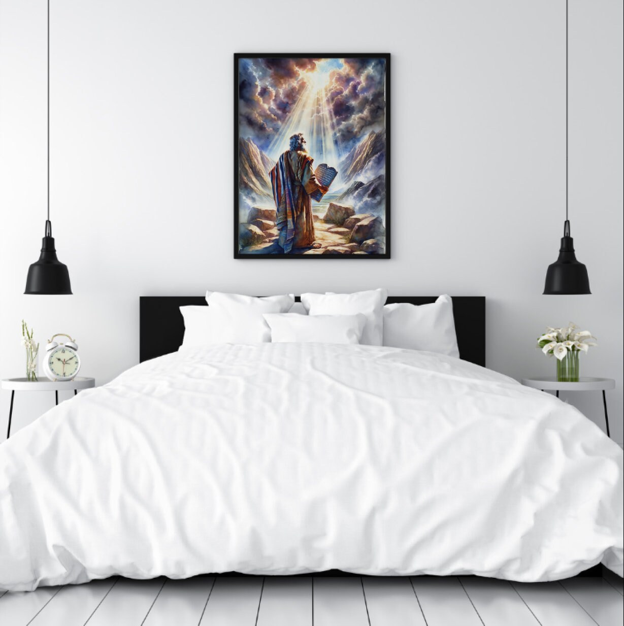 Moses and the Tablets of Law Painting Digital Download Bible Print ...