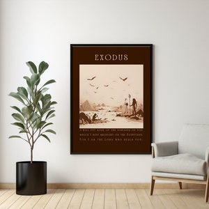 Plagues of Egypt Poster, Biblical Wall Art Digital Print, Bible Art ...
