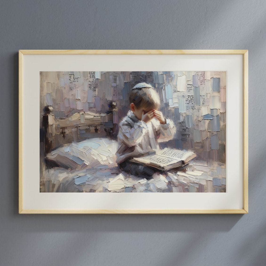 Judaica Child Shema Painting Digital Download Bedtime Shema Jewish Wall ...
