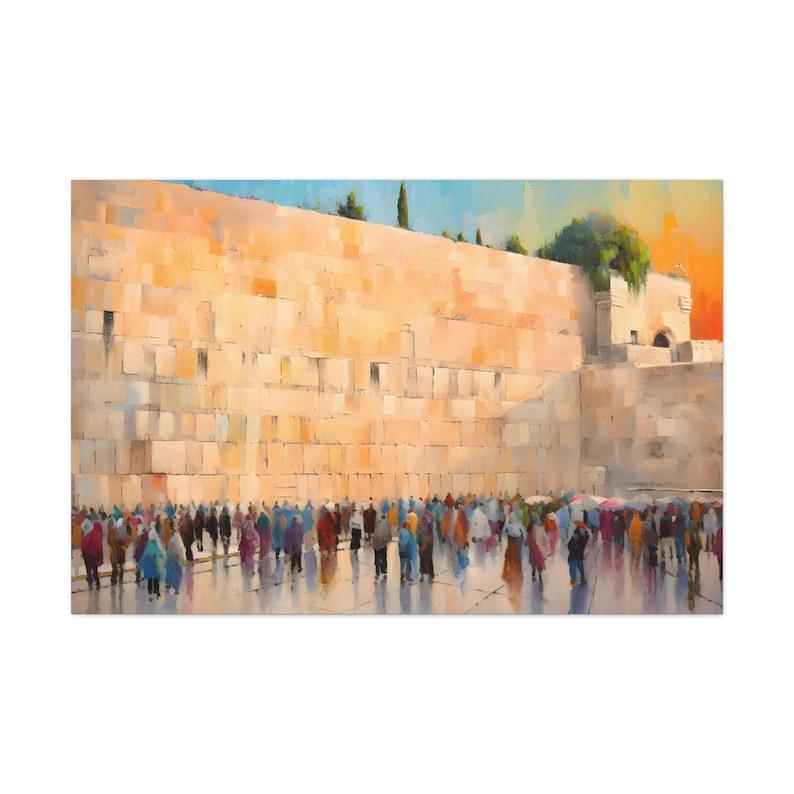 Kotel Painting, Western Wall Abstract Art, Jerusalem Wall Souvenir ...