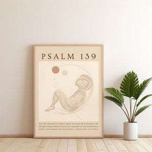 Fearfully and Wonderfully Made Poster Psalm 139 Wall Art Digital Print ...
