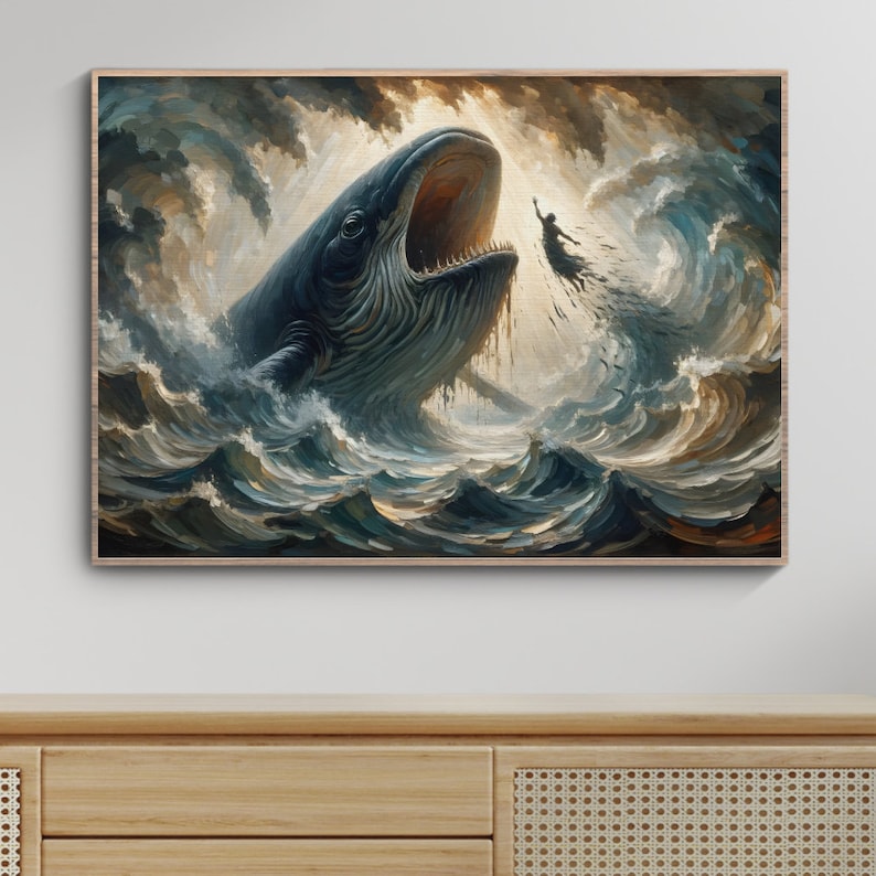 Jonah and the Whale Art Digital Download, Bible Story Artwork ...