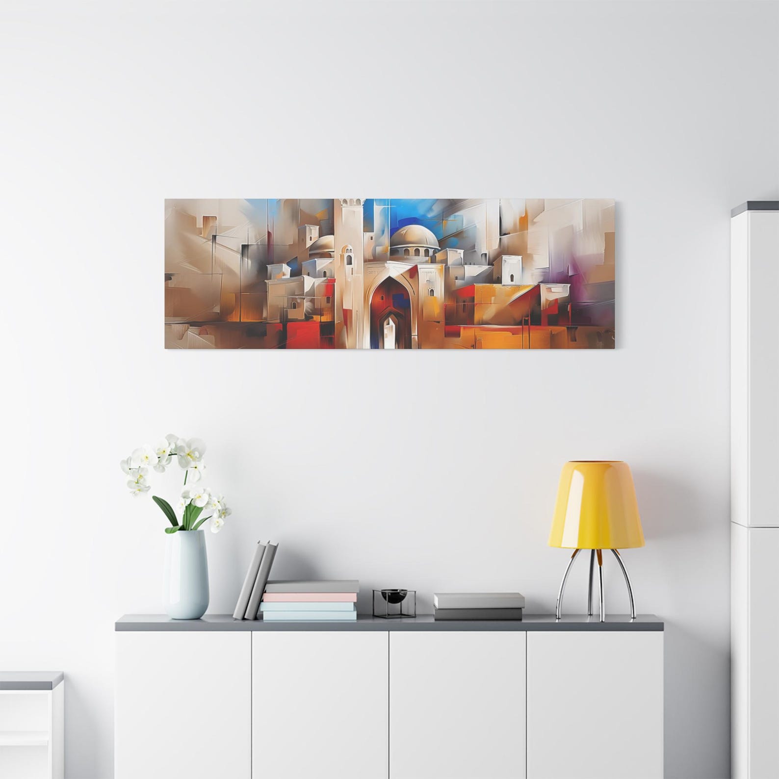 Jerusalem Old City Painting Panoramic Canvas Judaica Art Canvas Wall ...