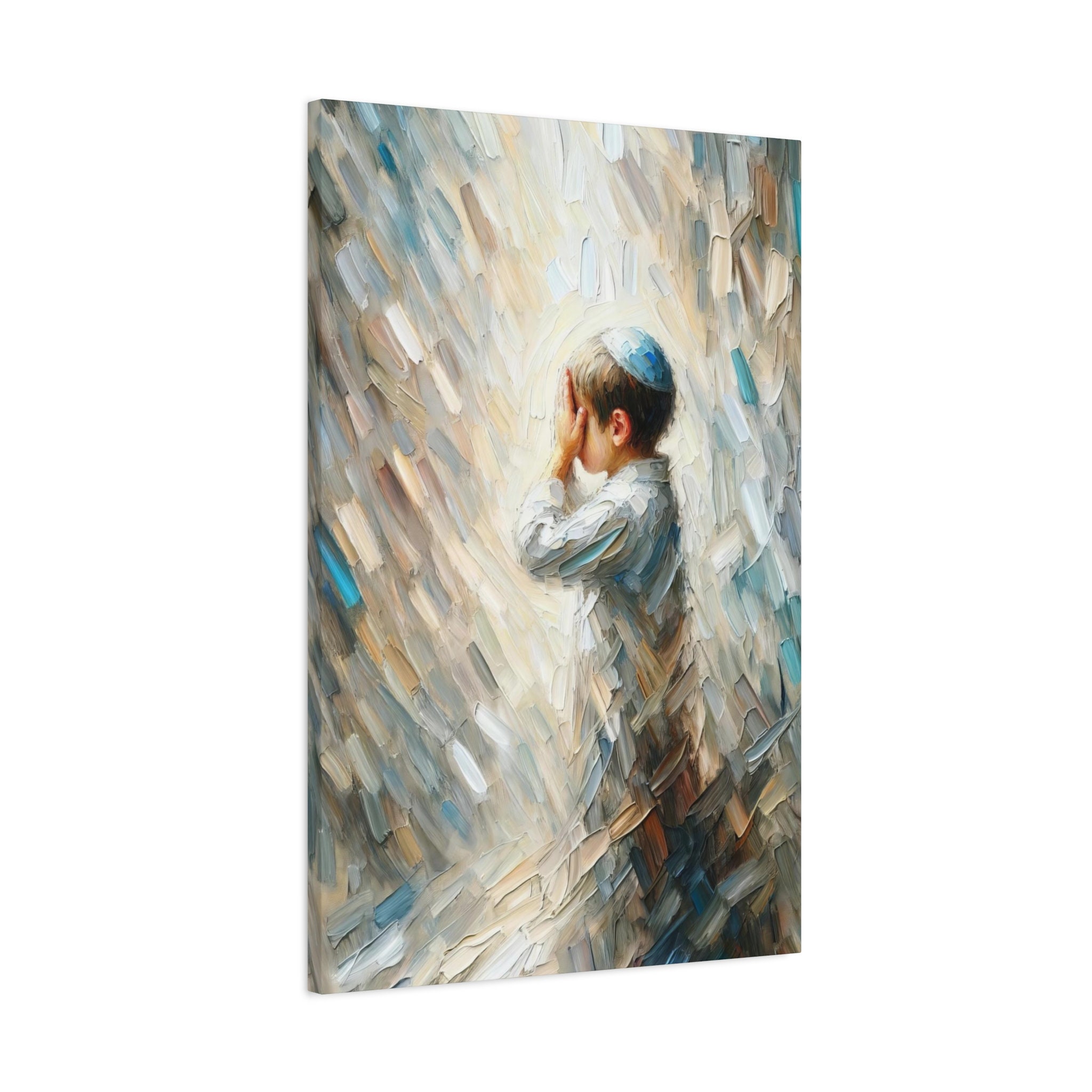 Shema Israel Painting Canvas Child Shema Painting Jewish Wall Art ...
