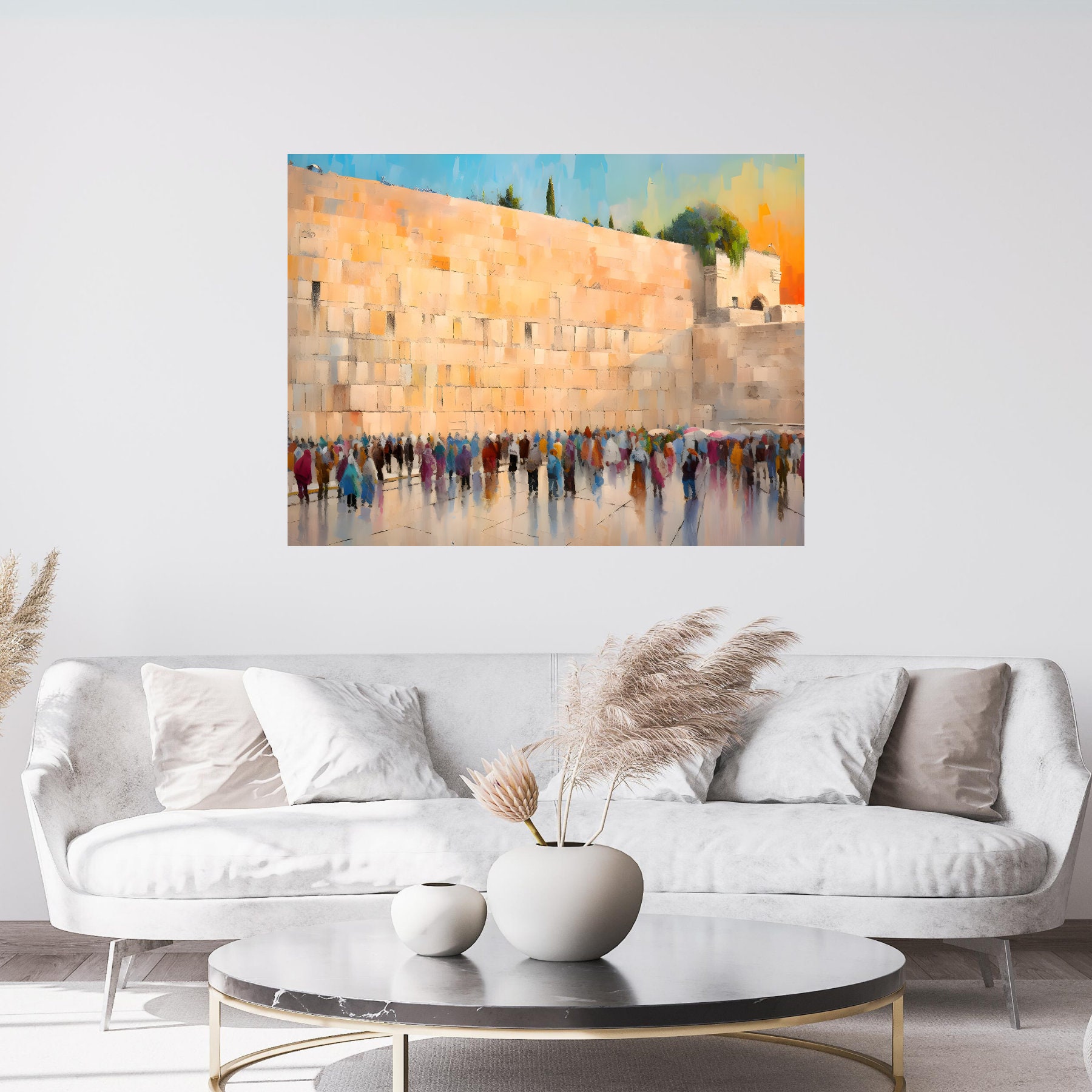 Kotel Painting, Western Wall Abstract Art, Jerusalem Wall Souvenir ...