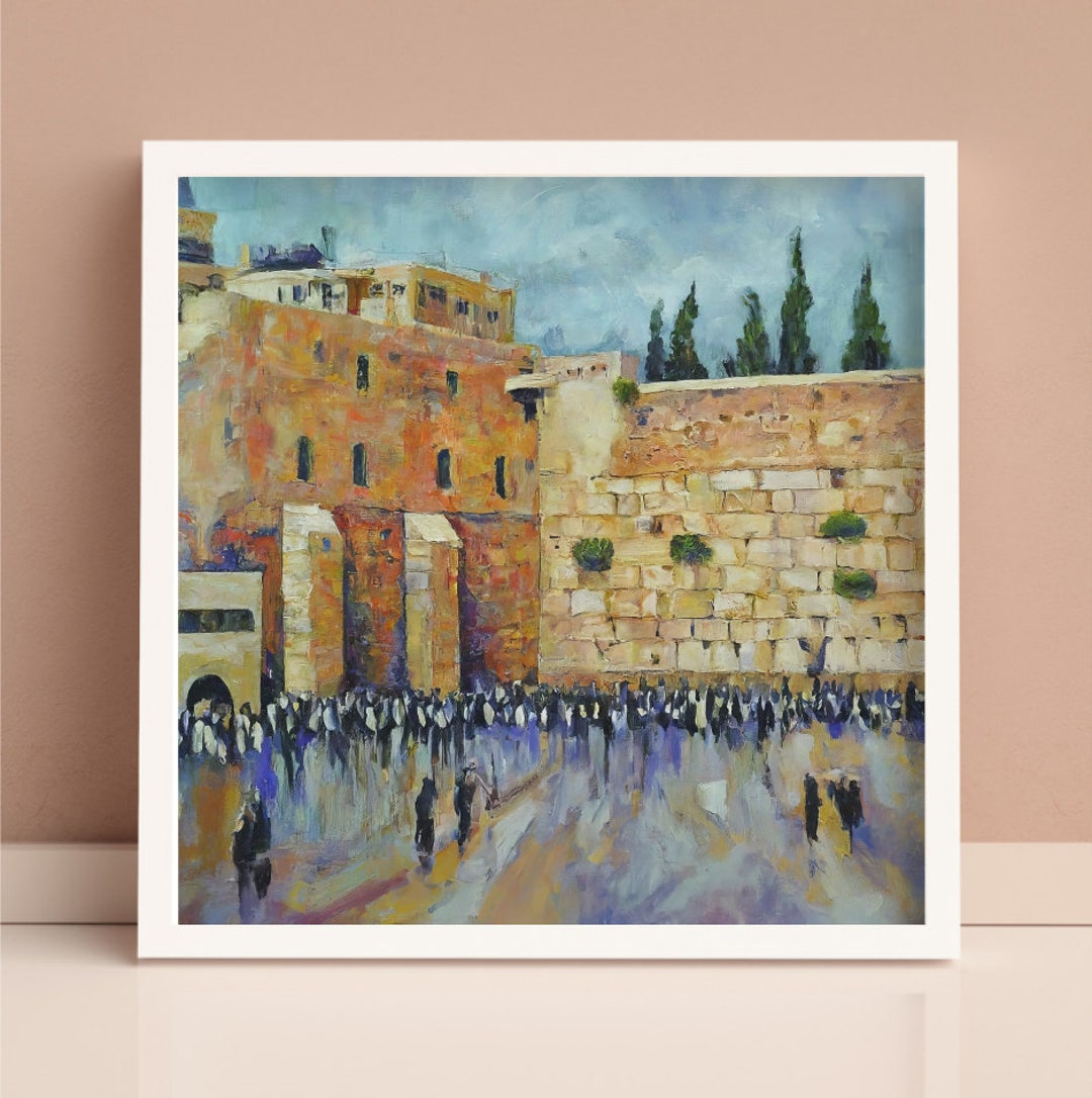 Kotel Oil Painting Digital Download Iconic Western Wall Wall Art Home ...