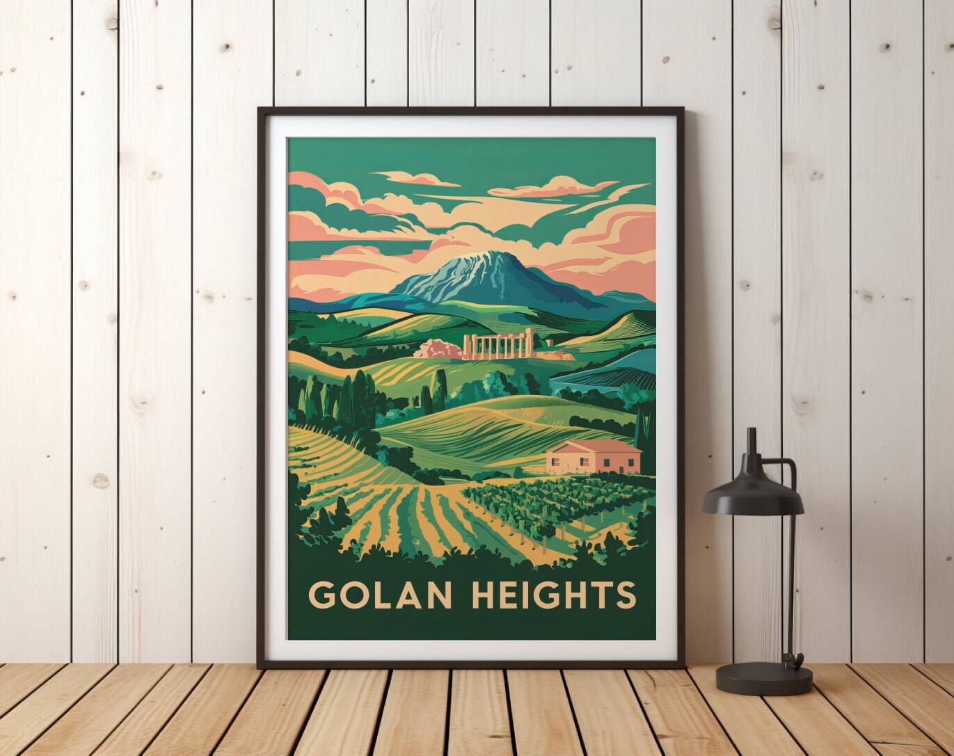 Israel Travel Poster Digital Download, Retro Style Golan Heights Travel ...