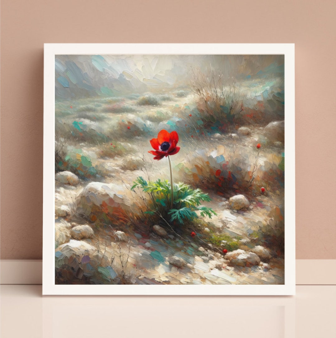 Kalanit Flower Painting Digital Download, Flower Israel Art Print ...