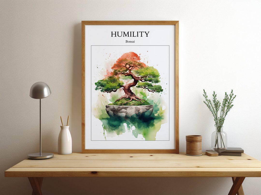 Bonsai Art Humility Inspirational Wall Print Botanical Home - Etsy