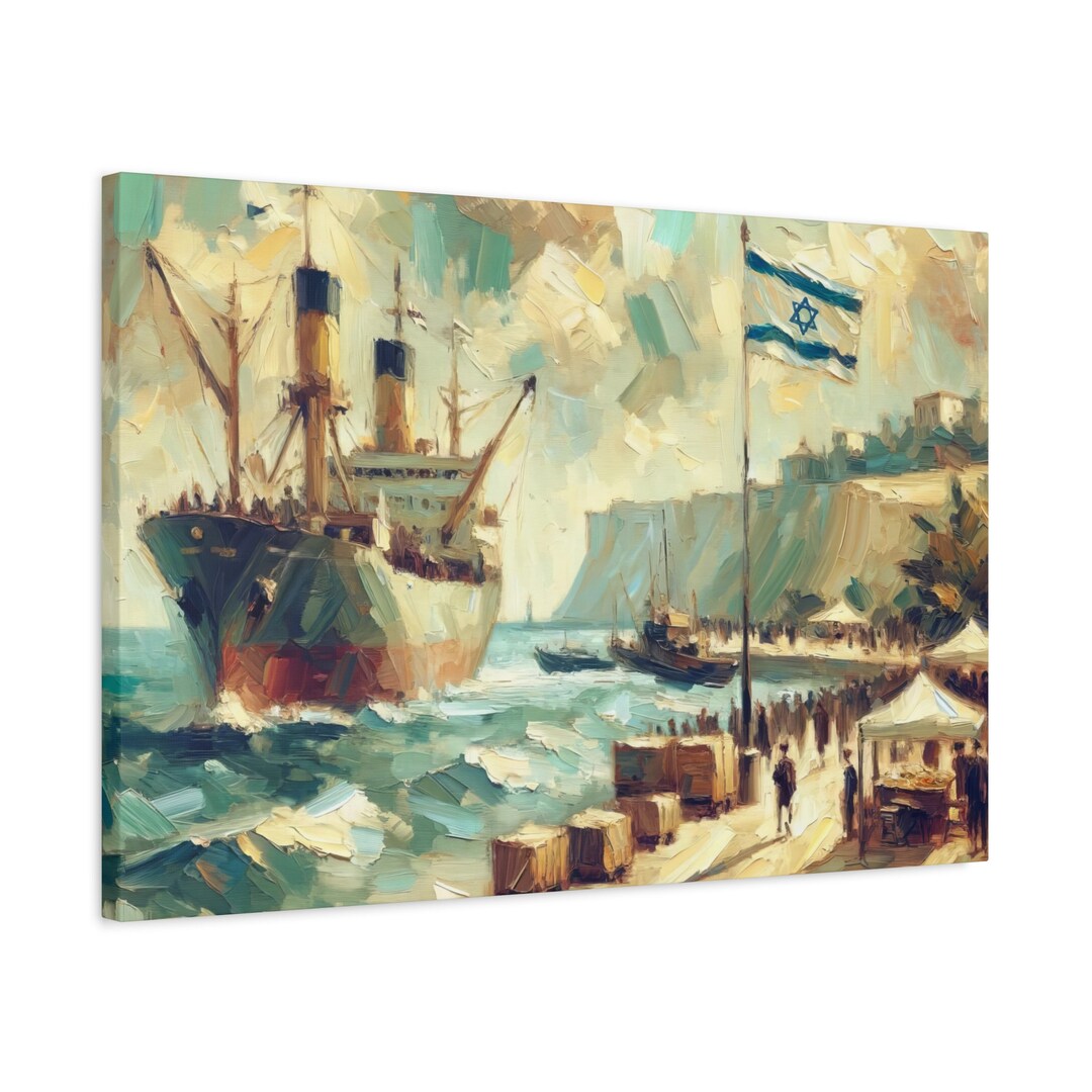 Arriving in Israel Painting Canvas, Alyiah Israel Wall Art Canvas Print ...