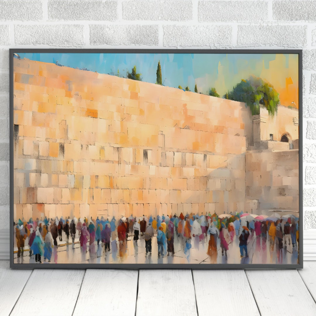 Kotel Painting Digital Download, Iconic Western Wall Jerusalem Print ...