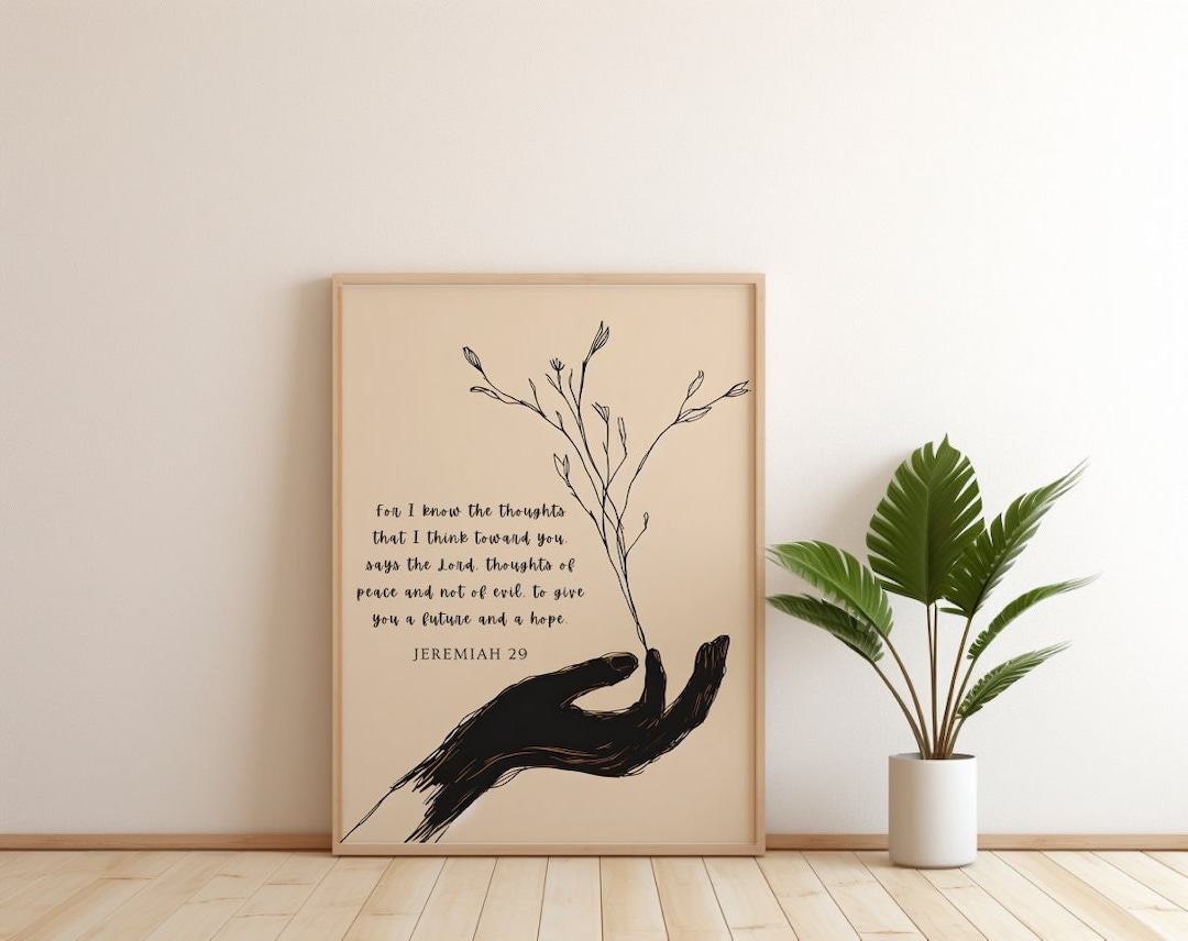 Jeremiah 29 11 Wall Art Digital Print Thoughts of Peace - Etsy