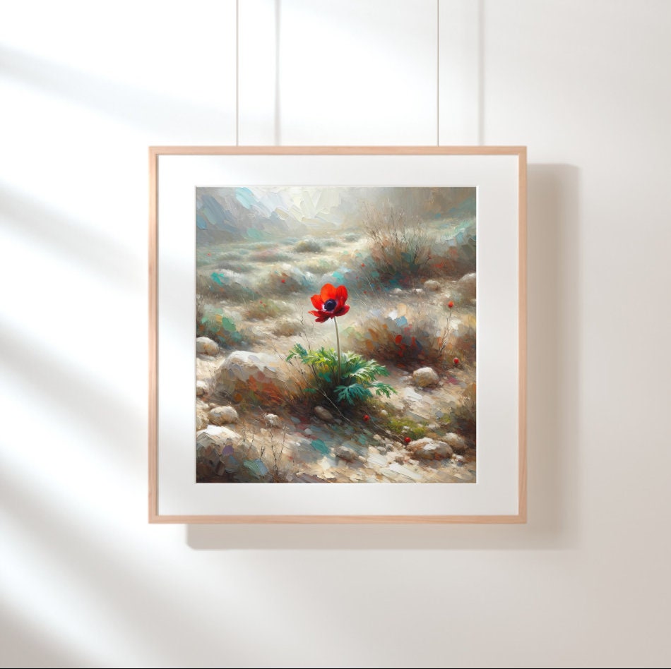 Kalanit Flower Painting Digital Download, Flower Israel Art Print ...