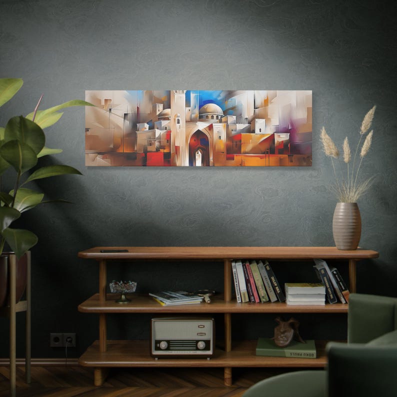 Jerusalem Old City Painting Panoramic Canvas Judaica Art Canvas Wall ...