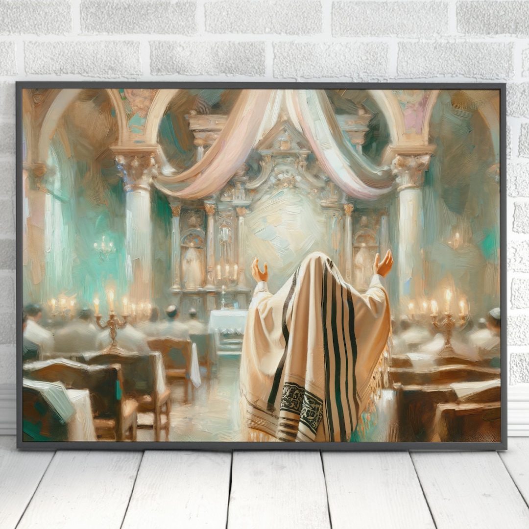 Judaica Wall Art Digital Download, Synagogue Cantor Artwork, Hazzan ...