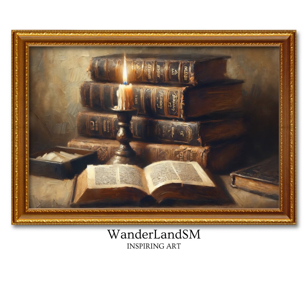 Vintage Study Book Wall Art Digital Download Book Lover Art Print ...